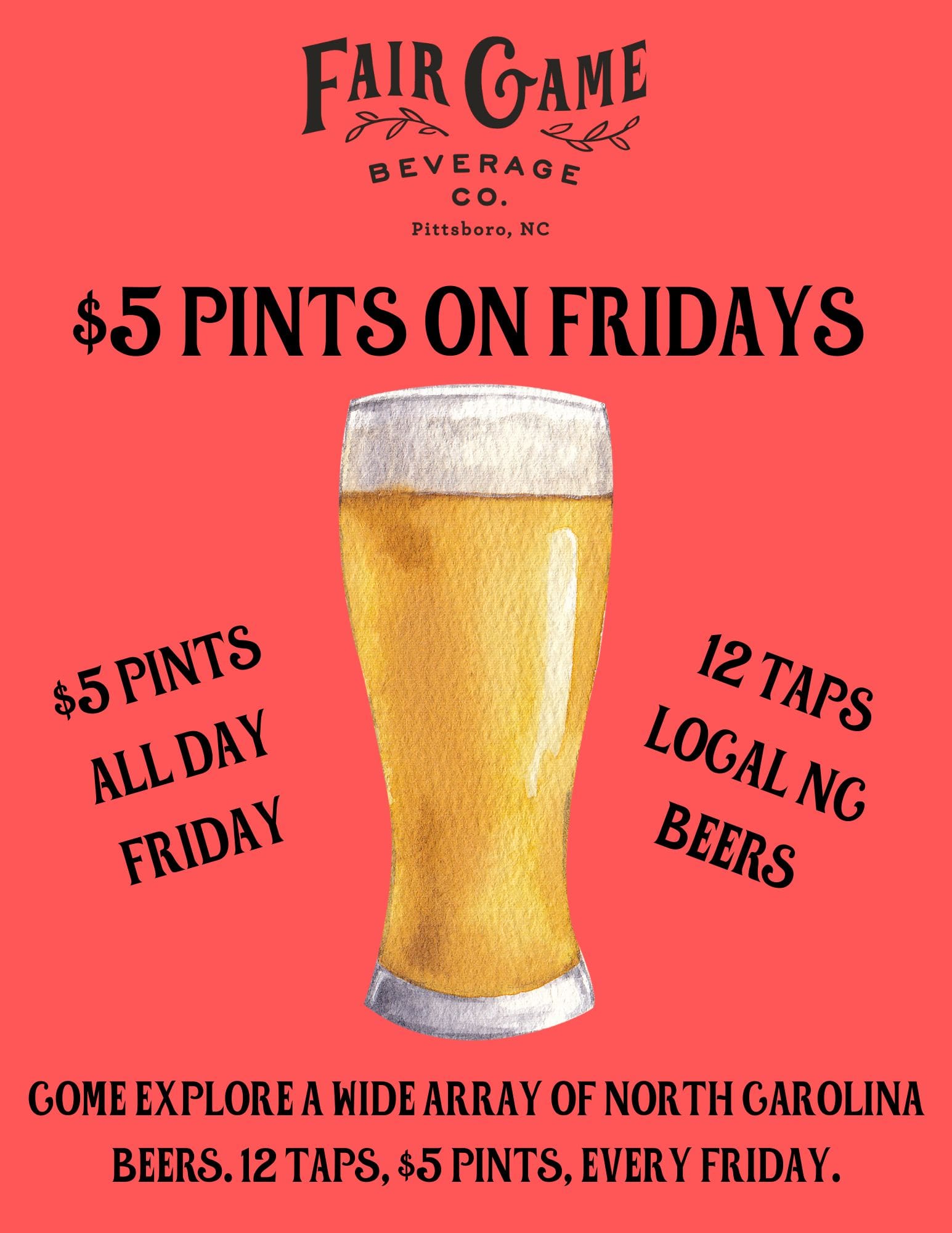 $5 Pints at Fair Game Beverage at The Plant - The Triangle Weekender